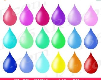 Raindrops clipart | Etsy