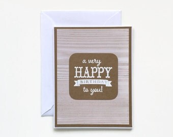 Rustic birthday card | Etsy