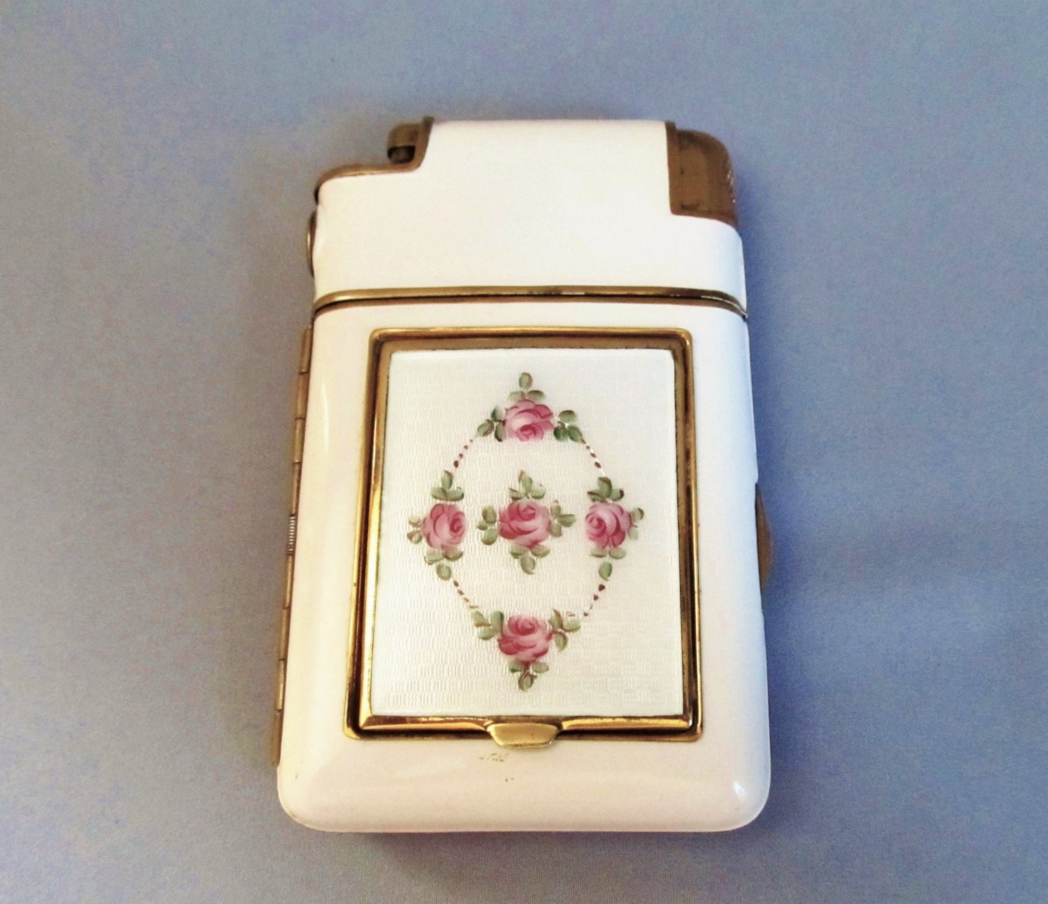 Marathon Hidden Compact Lighter Cigarette Case 1930s Art Deco