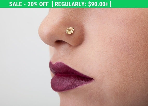 20% Off SALE Gold Nose Stud Nose Jewelry Nose by StudioMeme