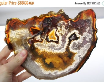 10% Sale Gemshow Agate Slice Occo Geode Agate by RockParadise