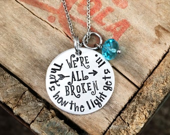 Love poem necklace | Etsy
