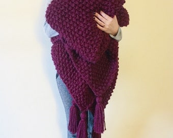 Burgundy throw | Etsy