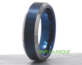 Blue wedding band | Etsy