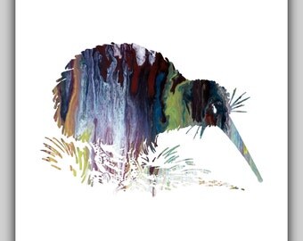 Kiwi bird painting | Etsy