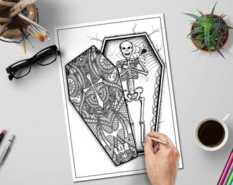 Halloween coloring | Etsy