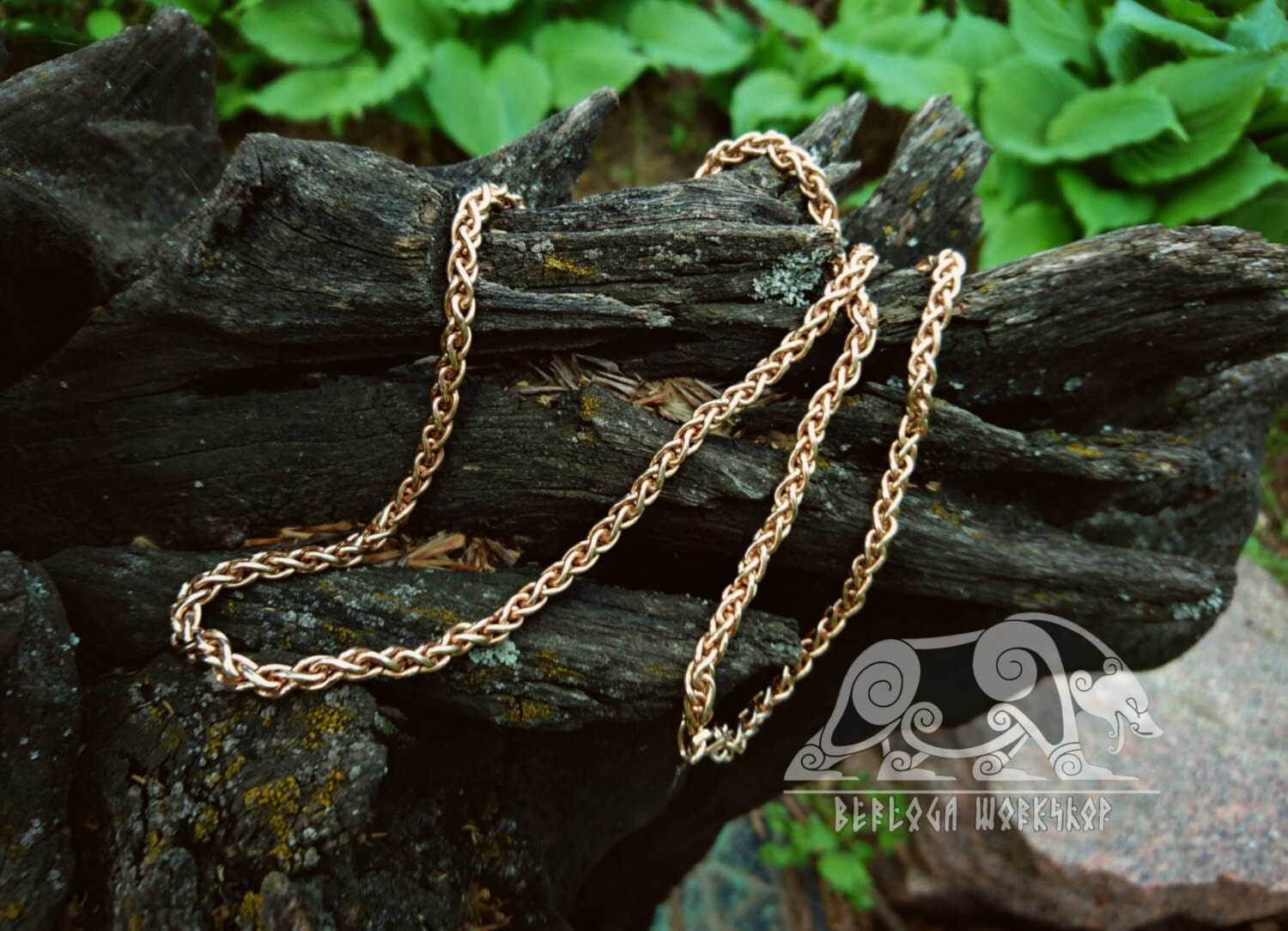 Gold Viking Chain Viking Necklace 14K Gold Chain Scandinavian