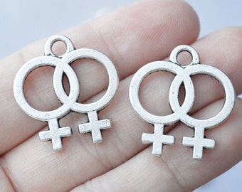 Female symbol charms | Etsy