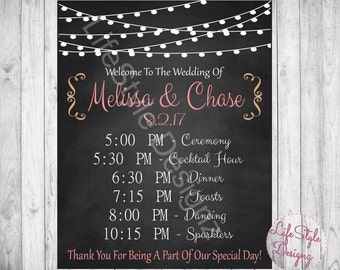 Wedding schedule | Etsy