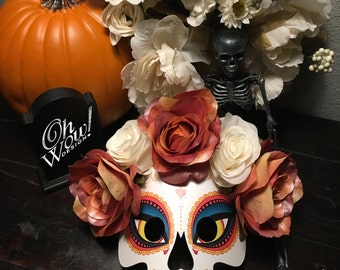 Sugar skull mask | Etsy