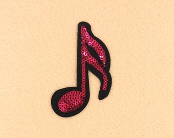 Music note applique | Etsy