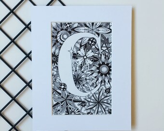 Monogram letter c | Etsy