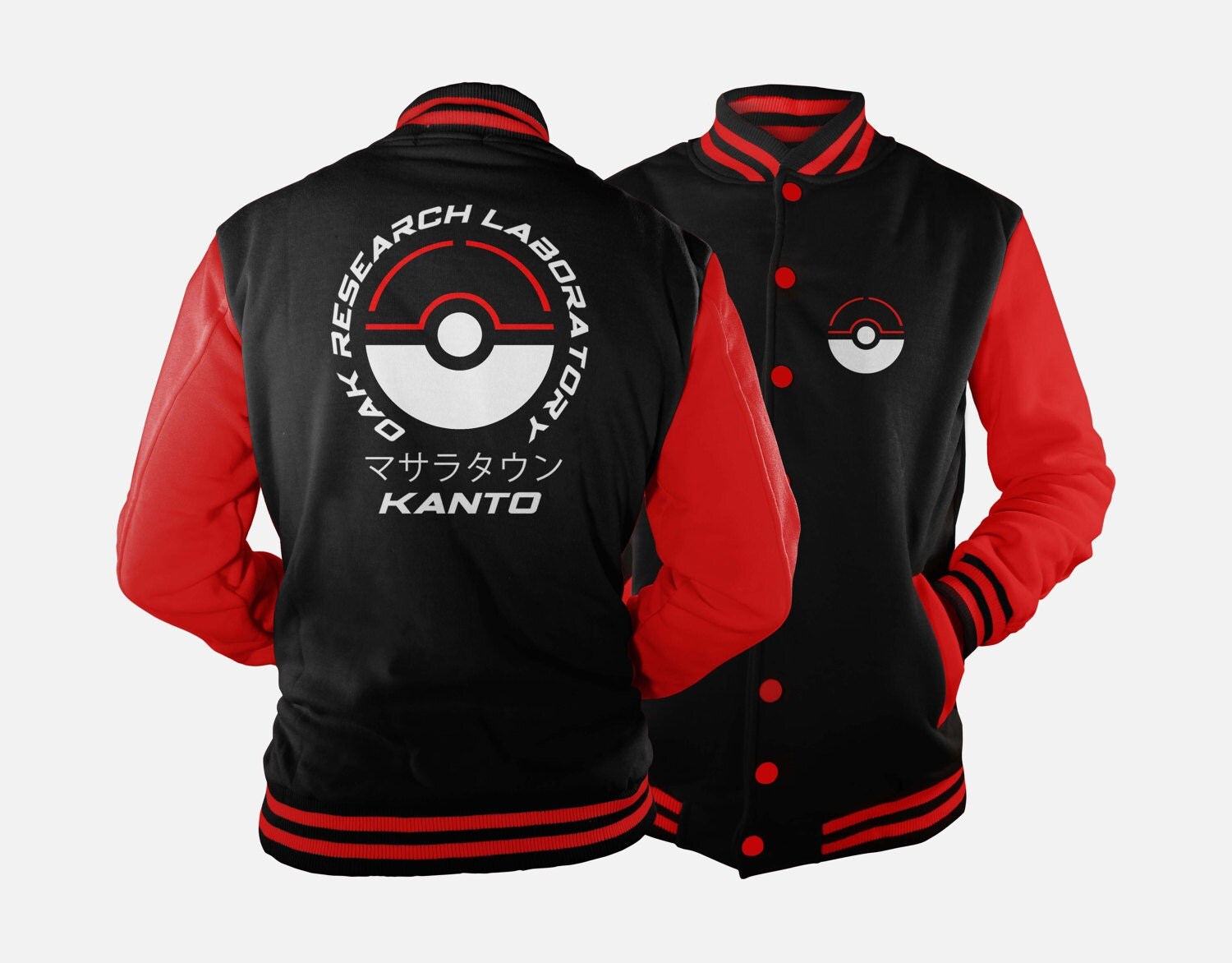 Oak Research Kanto Varsity Jacket inspired by Pokemon