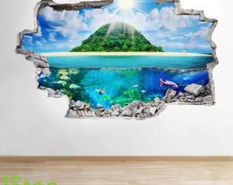 Sunset wall decal | Etsy