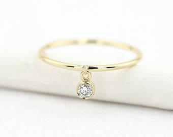 Dangle charm ring | Etsy