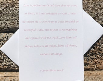 1 corinthians 13 4 7 | Etsy