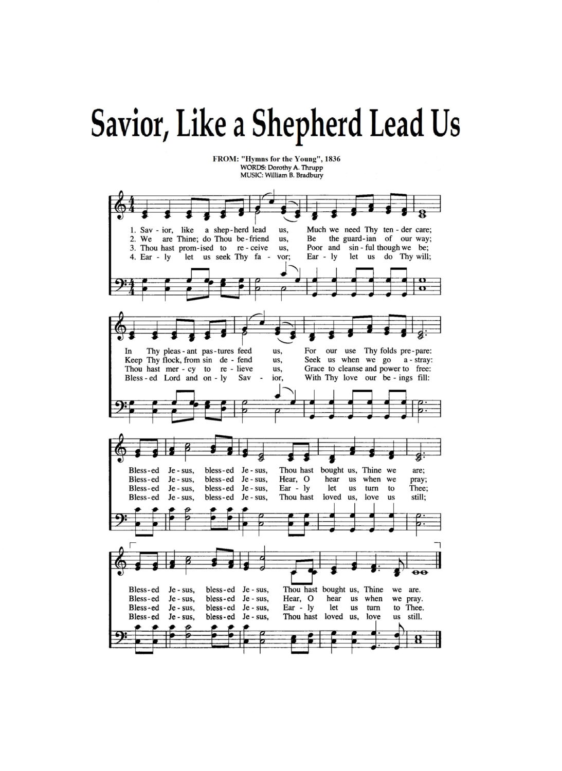 Savior Like a Shepherd Lead Us Digital Sheet Music