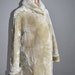 1950s Silver Mouton Coat Wide Cuff Light Warm Gray Fur Floral