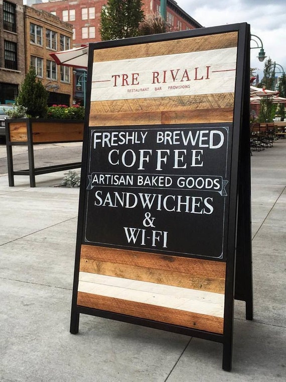 Custom Sandwich Board Sign / Reclaimed Wood / Event Sign