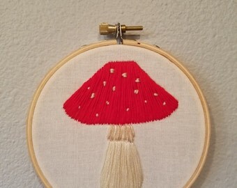 Mushroom embroidery | Etsy