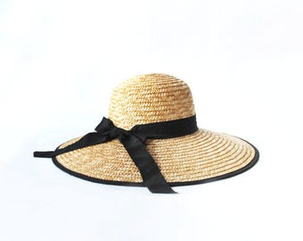 Straw top hat | Etsy