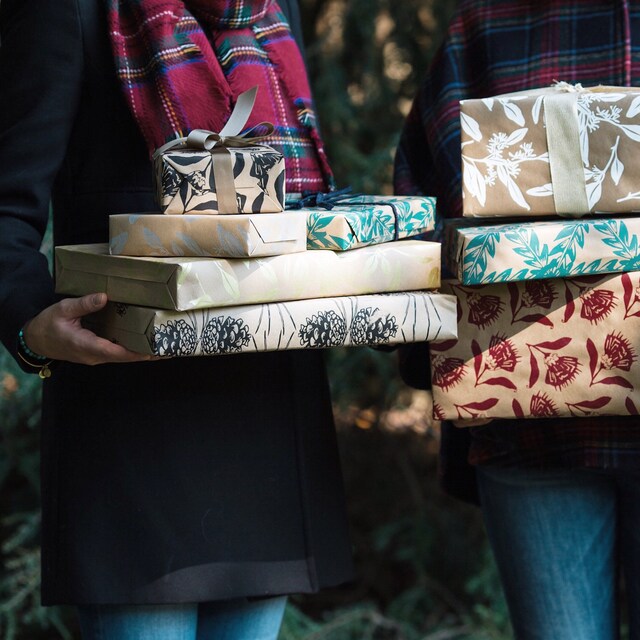 Screen Printed Linens and Wrapping Paper by BonnieKayeStudio