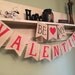 Be my valentine banner Valentine burlap banner
