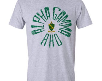 Alpha Gamma Rho Fraternity Crest Cuff Links with 14k Gold