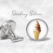 Chocolate Vanilla Swirl Cone Cufflinks Ice Cream Cone
