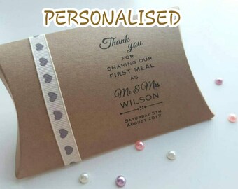 25 Thank You for Sharing Our First Meal as...Wedding Favor