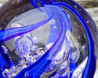 Vintage glass paperweight – Etsy