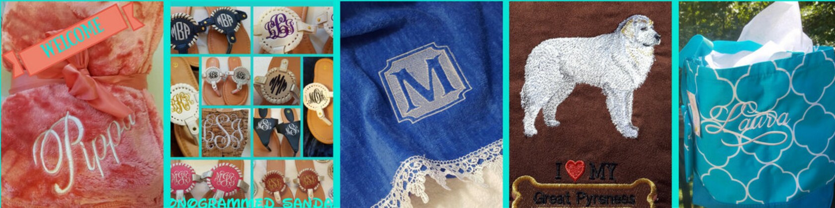 Monograms Custom Embroidery by PattyCakesEmbroidery on Etsy