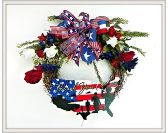 Veterans day wreath | Etsy