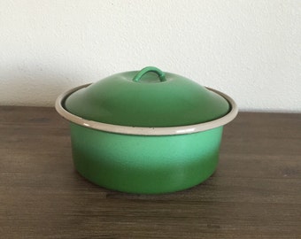 Green enamel bowl | Etsy