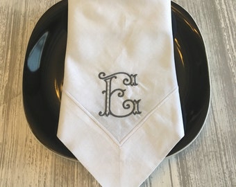 Monogram napkins | Etsy