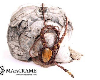 Micro macrame necklace | Etsy