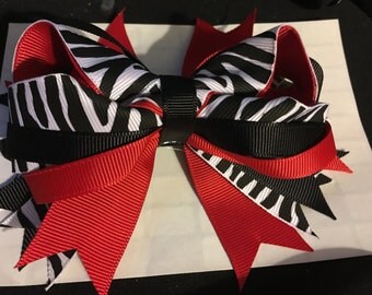 Items similar to Zebra hair bow on Etsy