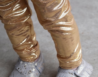 Gold baby leggings | Etsy