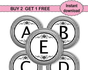 Alphabet bottle cap | Etsy