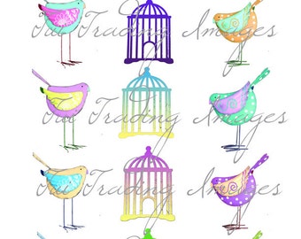 Bird cage clipart | Etsy