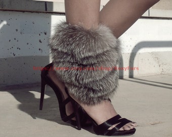 Fur leg warmers | Etsy