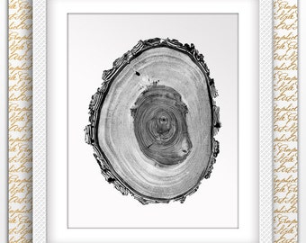Tree ring art print | Etsy