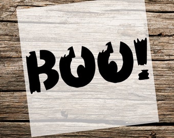 Boo stencil | Etsy
