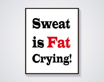Funny fitness poster | Etsy