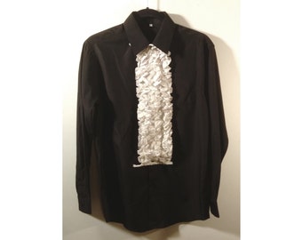 Ruffled tuxedo shirt | Etsy