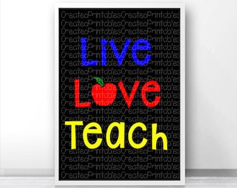 Live love teach | Etsy