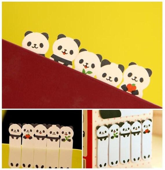 Panda Sticky Notes kawaii stationery panda memo pad cute