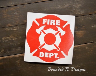 Fire truck decal | Etsy