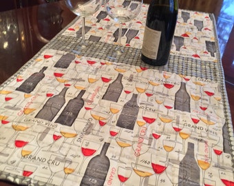 Wine table runner | Etsy