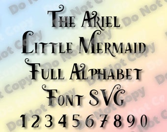 Mermaid font | Etsy